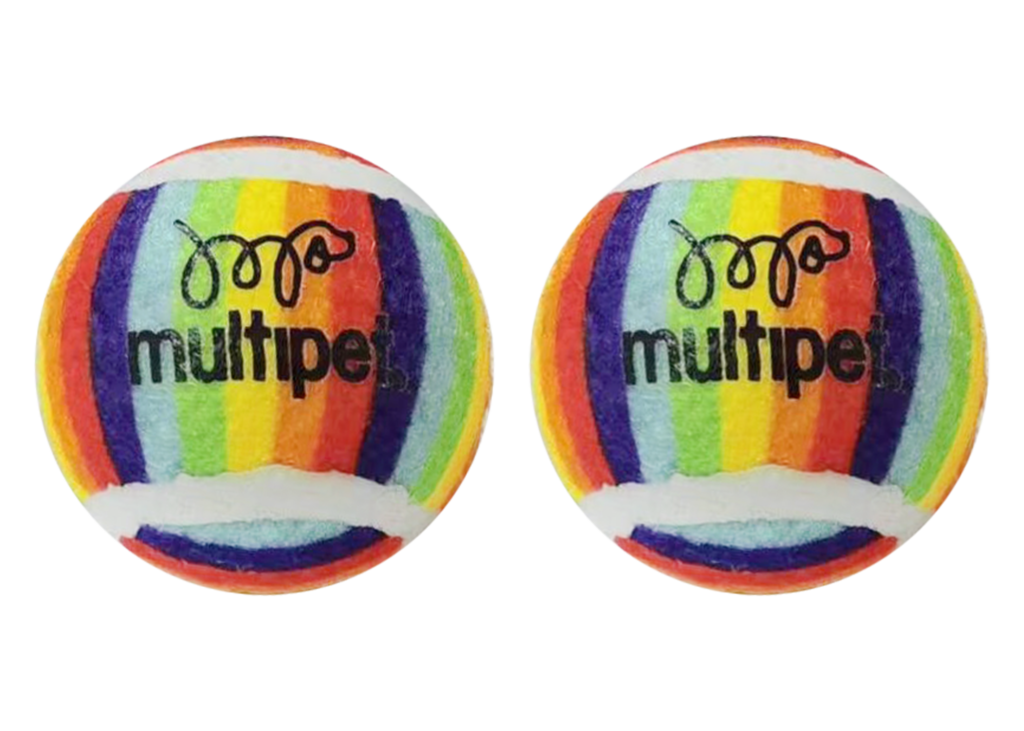 Rainbow Tennis Ball 2pk | Multipet