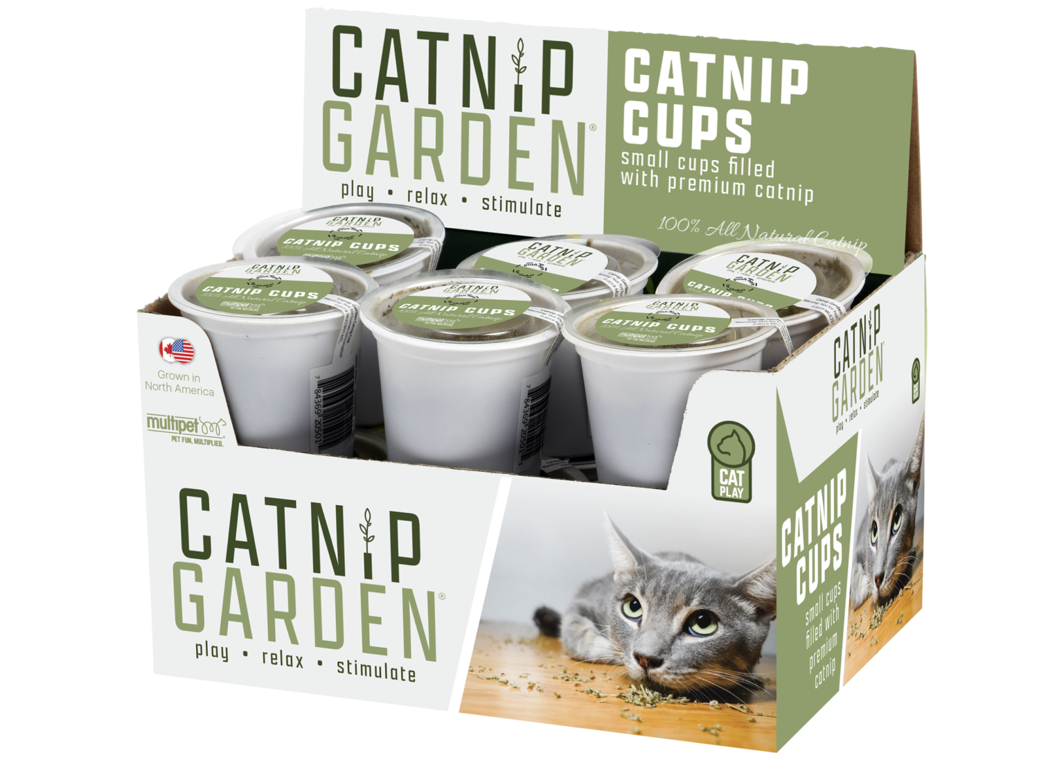 Catnip Garden® 12 Pack of Catnip Cups | Multipet