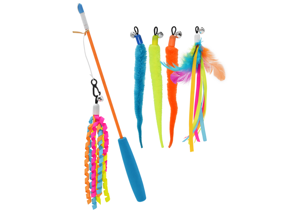 Cat Teaser w/ Interchangeable Attachments | Multipet